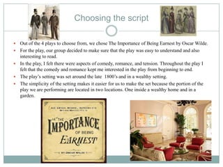 The importance of being earnest collab project | PPTX | Comedy | Genres