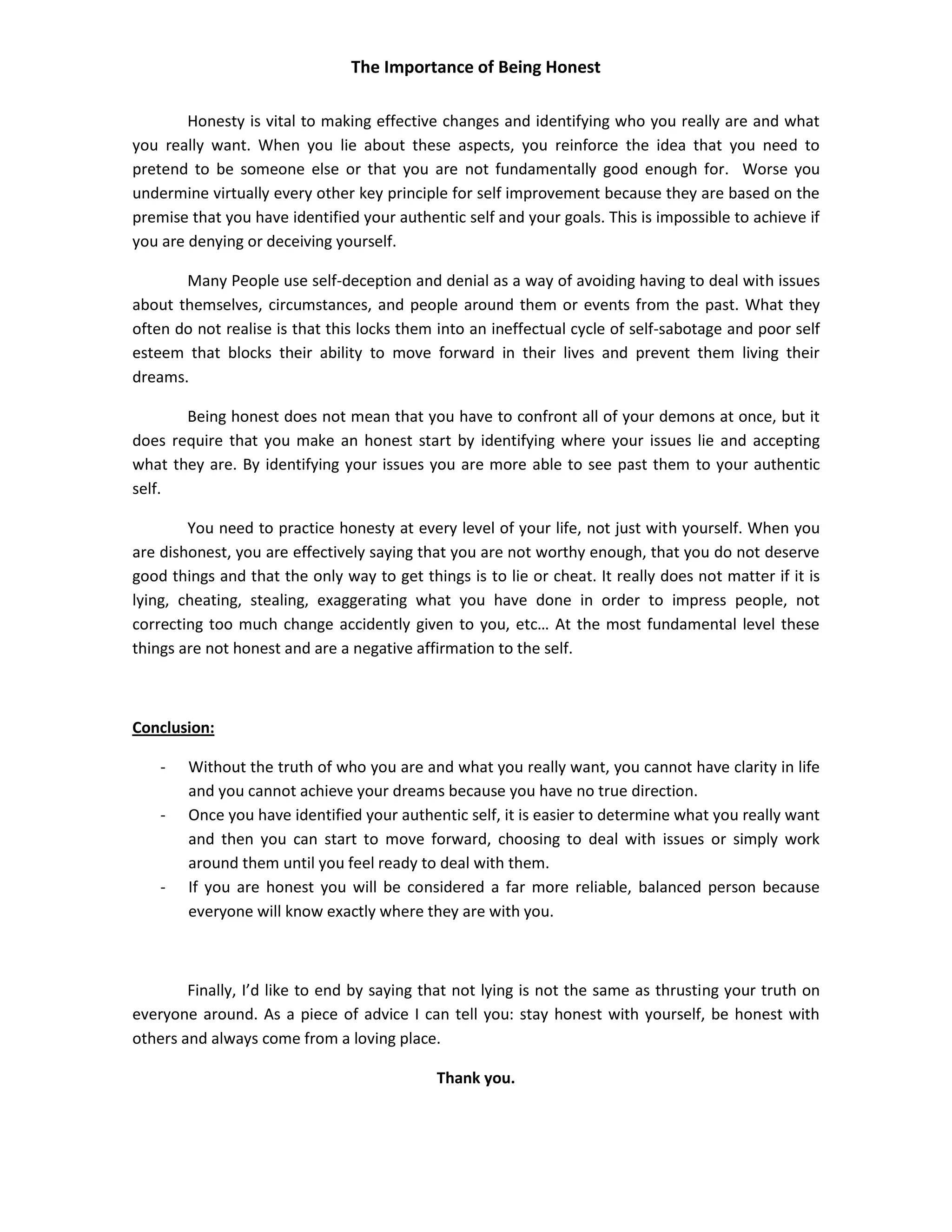 The Importance Of Being Honest DOCX the-importance-of-being-honest-docx