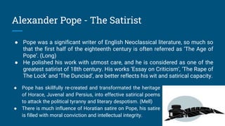 The Importance of Being ‘Satirist’ _ Alexander Pope and The Neo ...