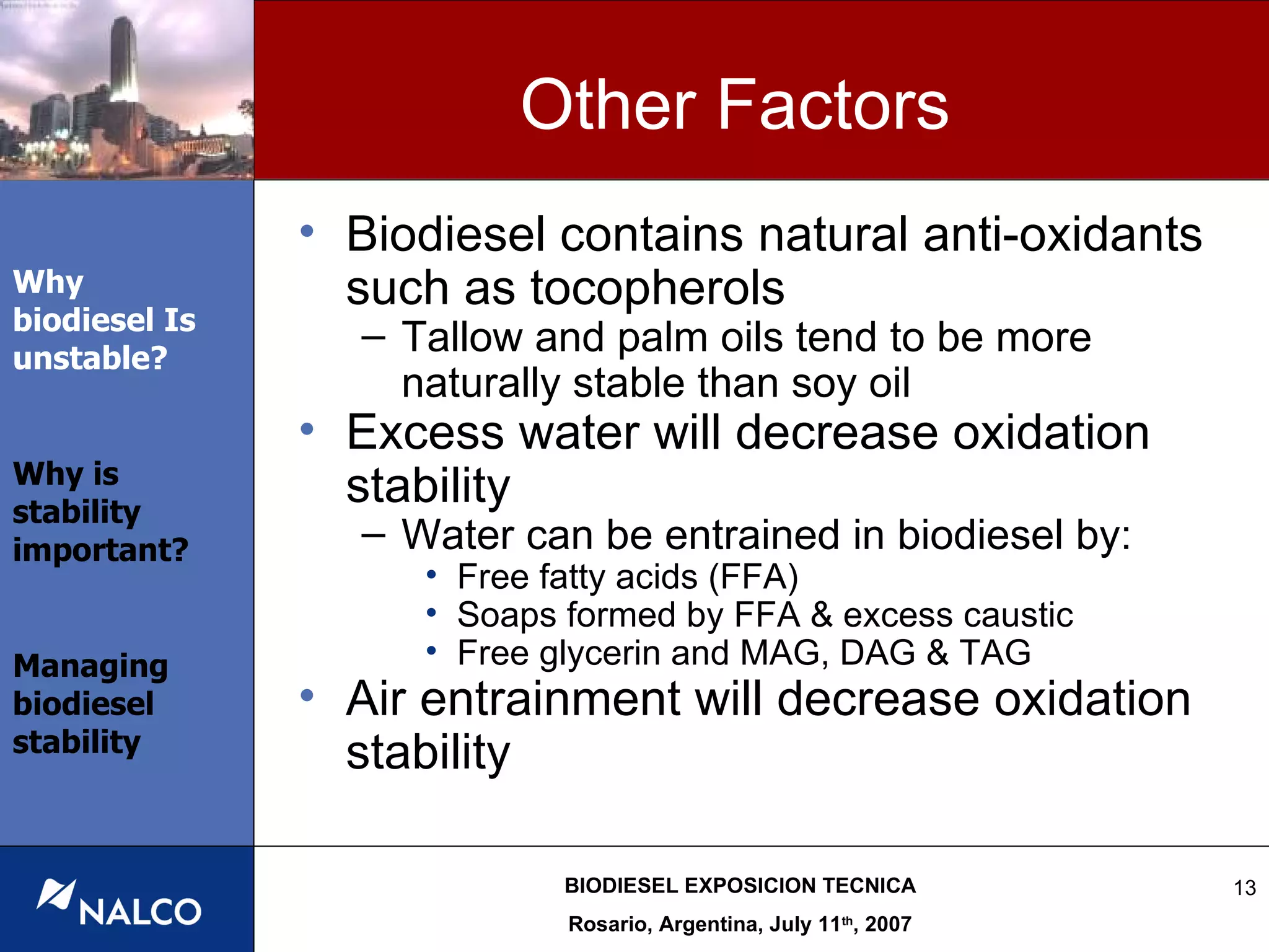 The importance of biodiesel stability | PPT