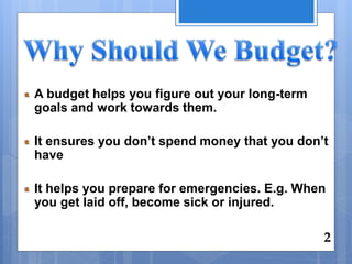 The importance of budgeting | PPTX