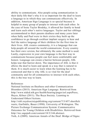 The Importance of Children Learning American Sign Language.docx