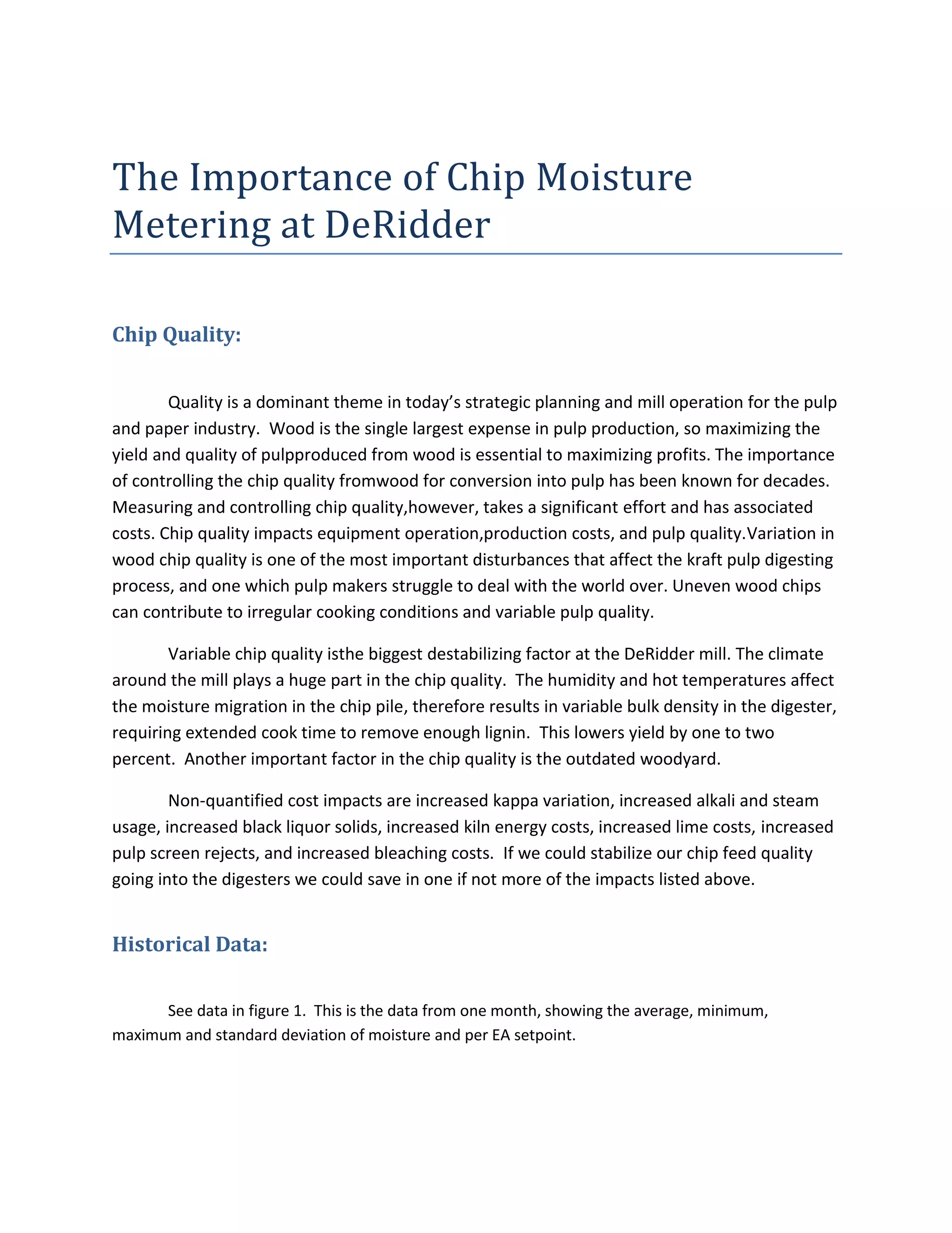 The importance of chip moisture metering at de ridder | PDF