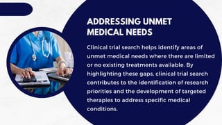 The Importance of Clinical Trial Search Advancing Medical Science | PDF