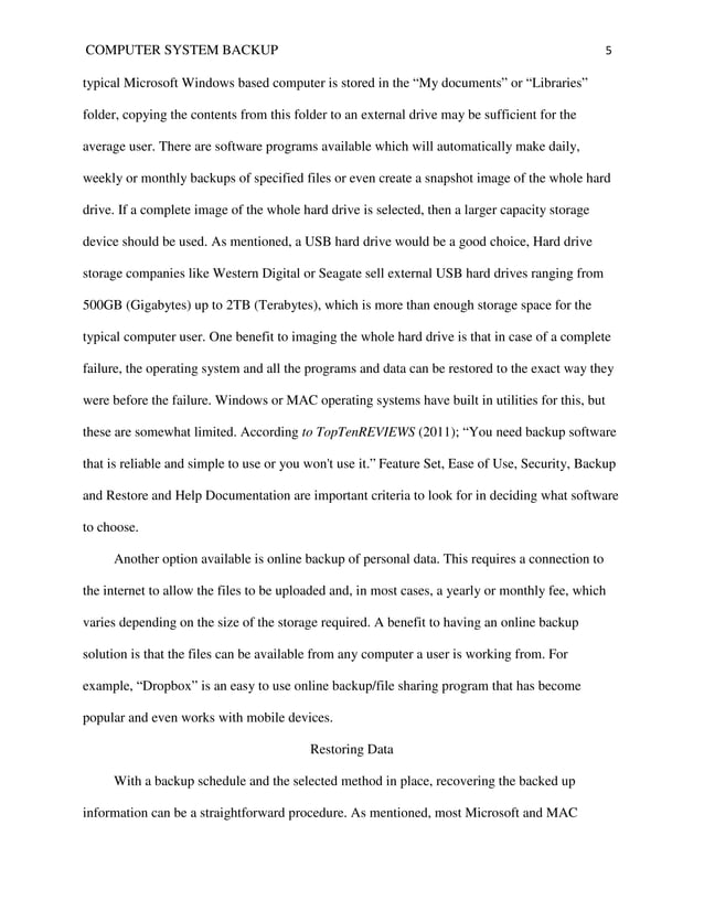 The Importance Of Computer System Backup Today | PDF