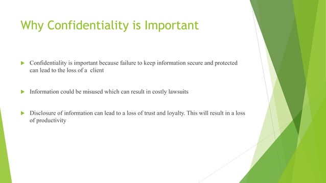 The importance of confidentiality | PPTX | Technology & Computing