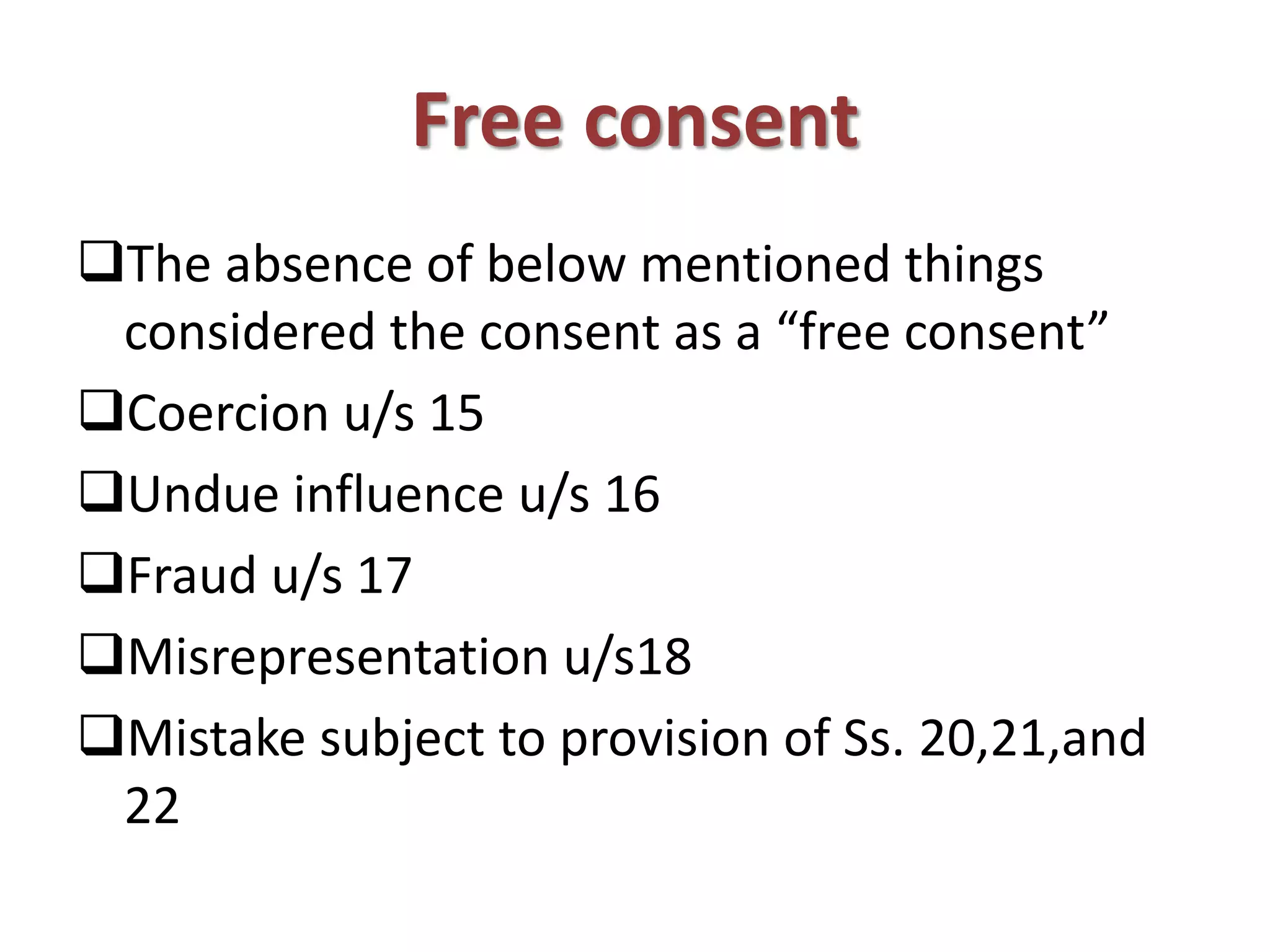 The importance of consent to make a contract by roll no. 76 tanvi pulekar | PPT | Free Download
