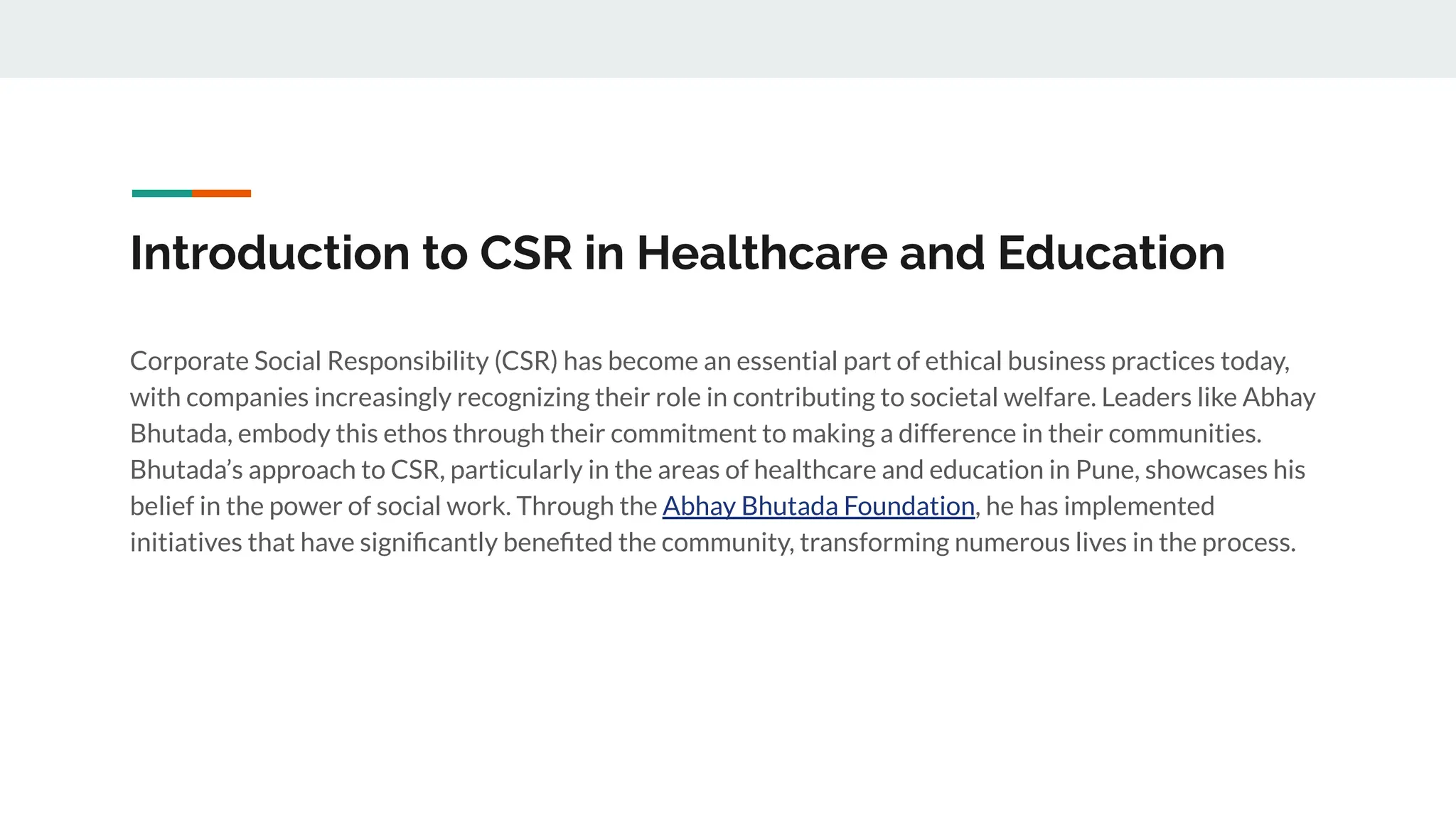 The Importance of CSR in Healthcare and Education.pdf