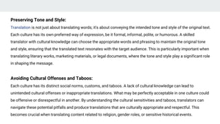 The Importance of Cultural Knowledge in Translation: Bridging the ...