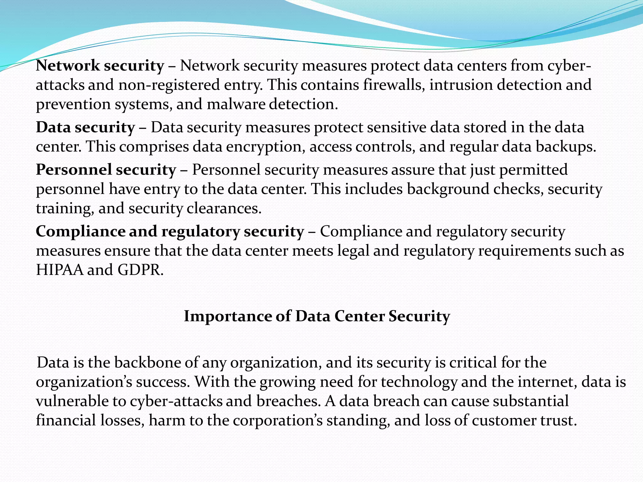 The Importance of Data Center Security and Risk Management.pptx | IT and Internet Support | Internet