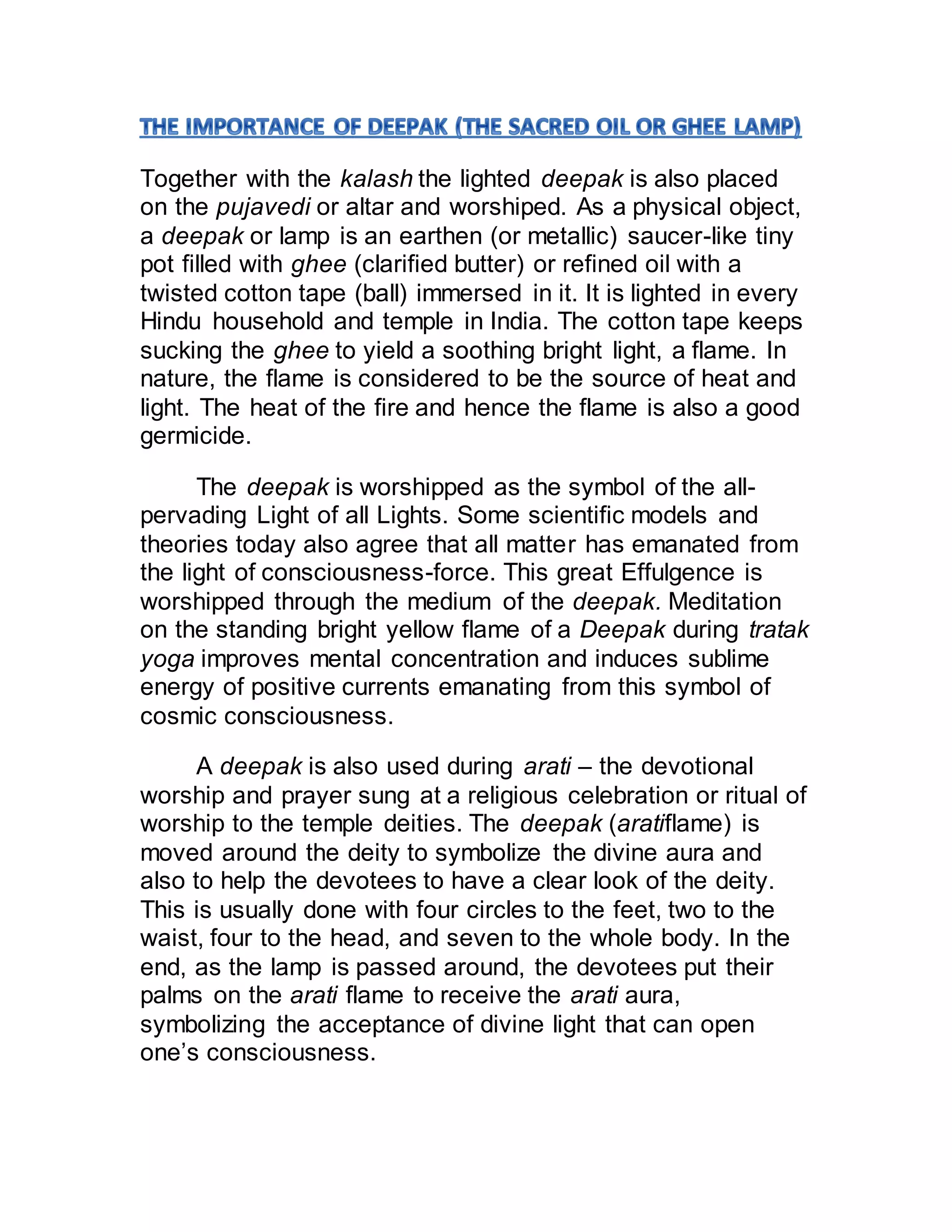 The importance of deepak | PDF