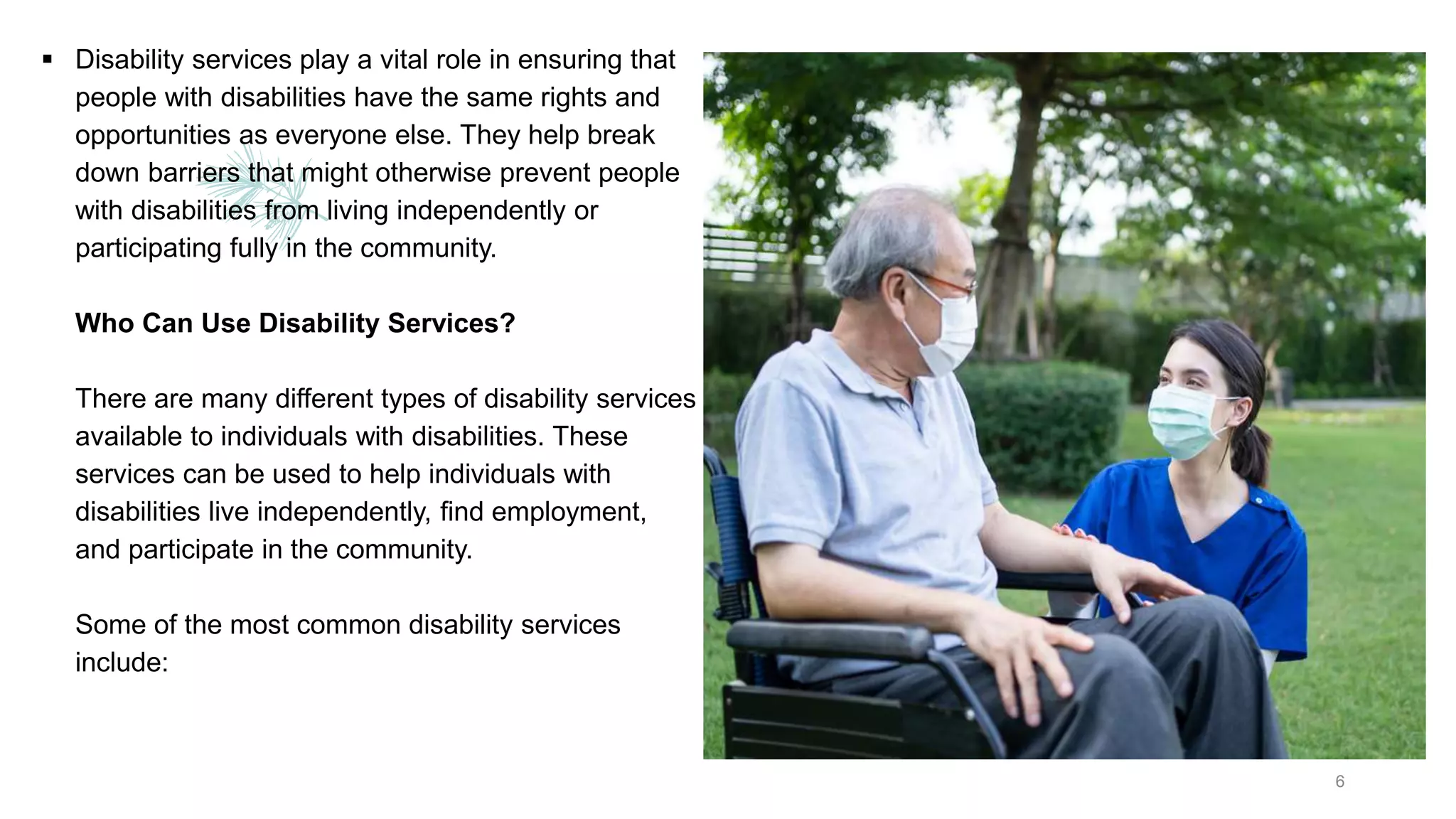 The Importance Of Disability Services | PPTX