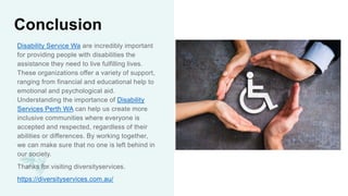 The Importance Of Disability Services | PPTX