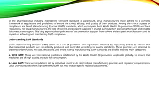 Supporting GMP with validated solvent documentation | PPTX