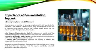Supporting GMP with validated solvent documentation | PPTX