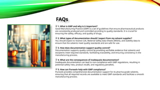 Supporting GMP with validated solvent documentation | PPTX