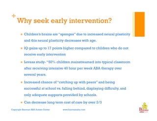 Autism Treatment: Importance of Early Intervention | PDF