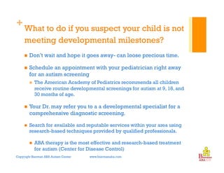 Autism Treatment: Importance of Early Intervention | PDF