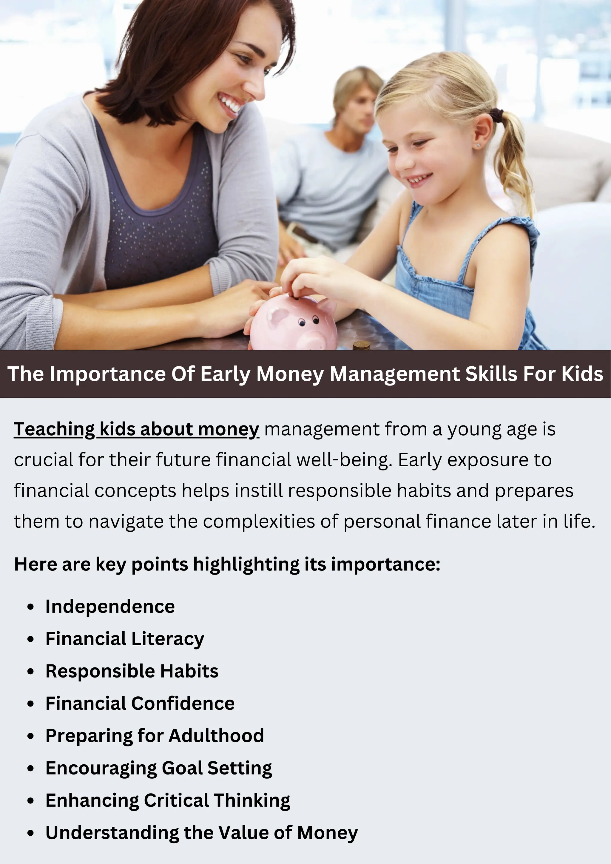 The Importance Of Early Money Management Skills For Kids | PDF
