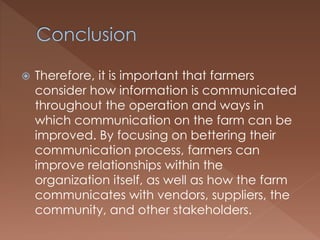 The Importance of Effective Communication in Farming | PPTX