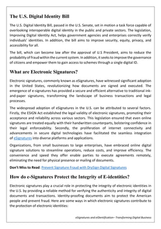 The Importance of Electronic Identities in the Digital Era | PDF
