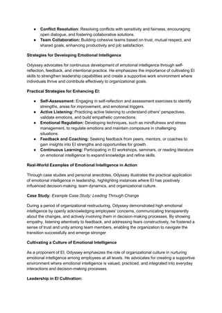 The Importance of Emotional Intelligence in Leadership by Odyssey ...
