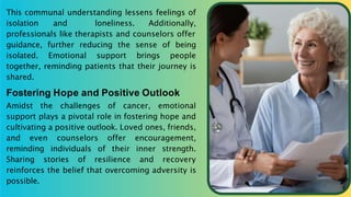 The Importance of Emotional Support in a Journey with Cancer | PPTX