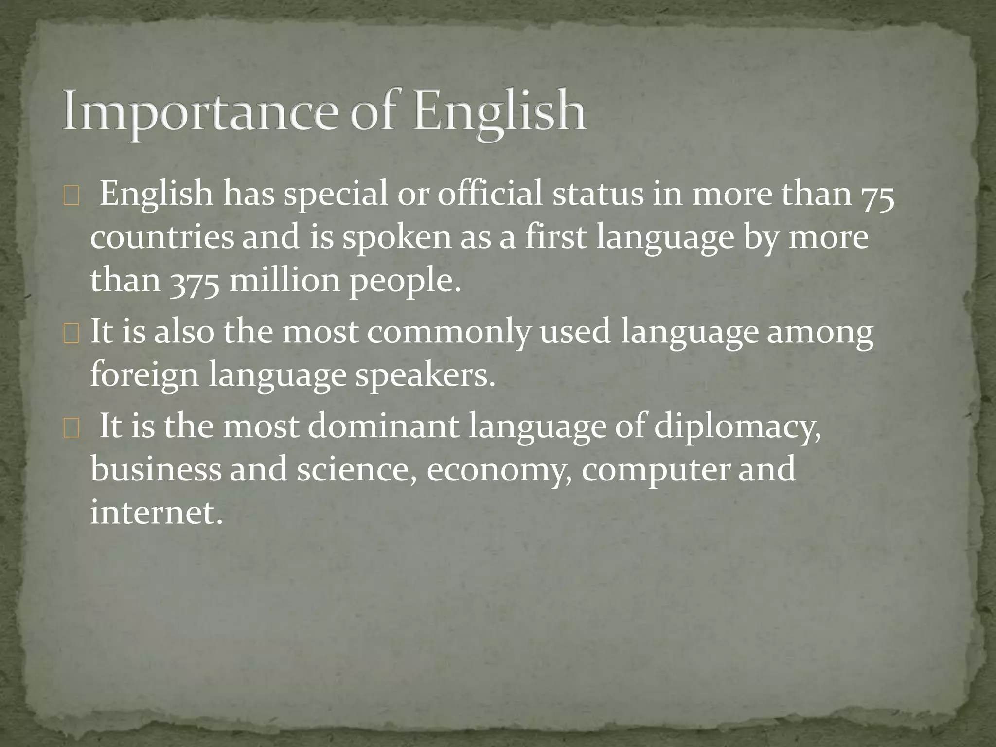 The importance of english in modern business | PPTX