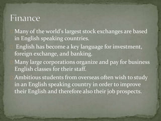 The importance of english in modern business | PPTX