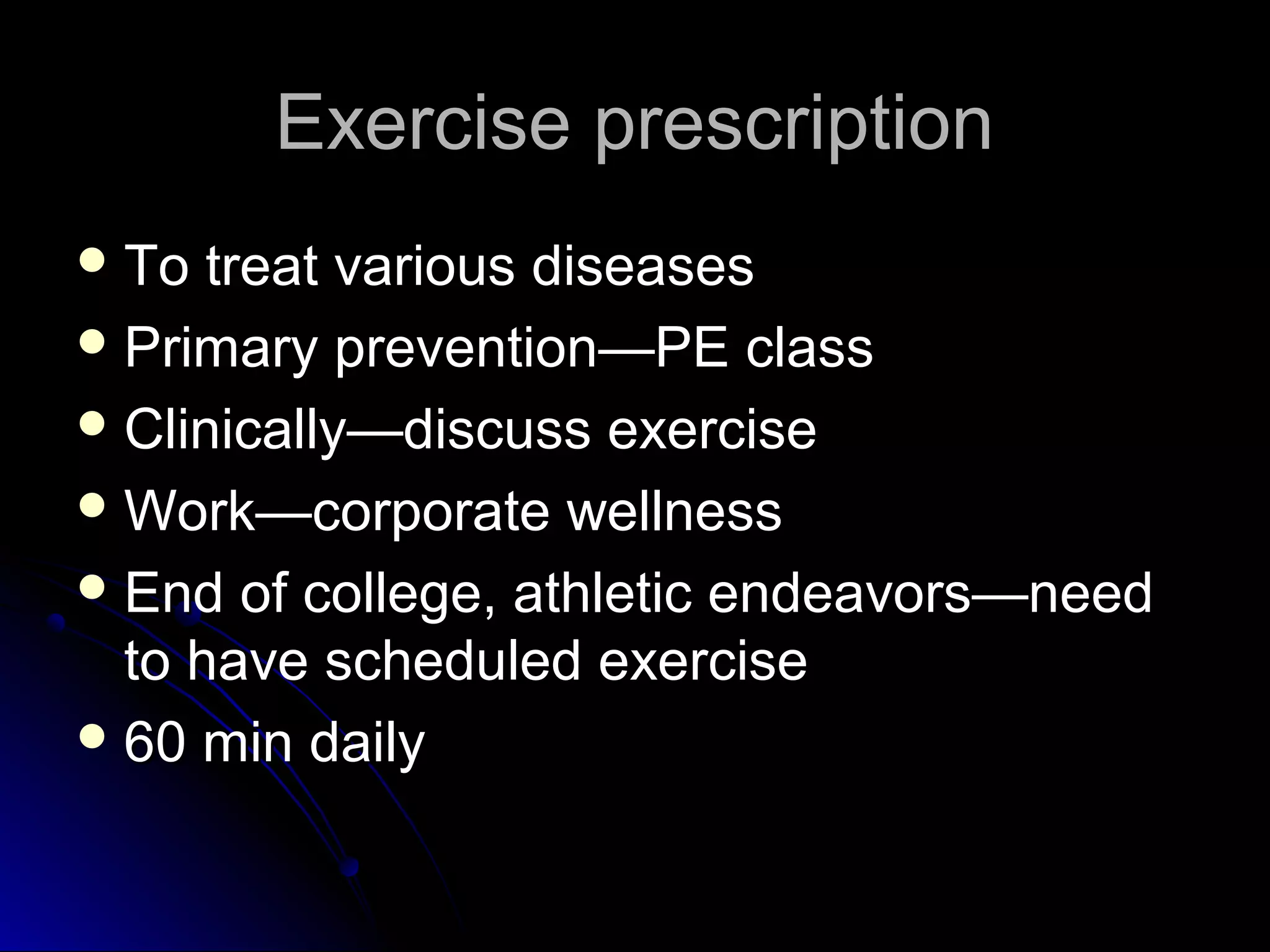 The Importance of Exercise ppt | PPT