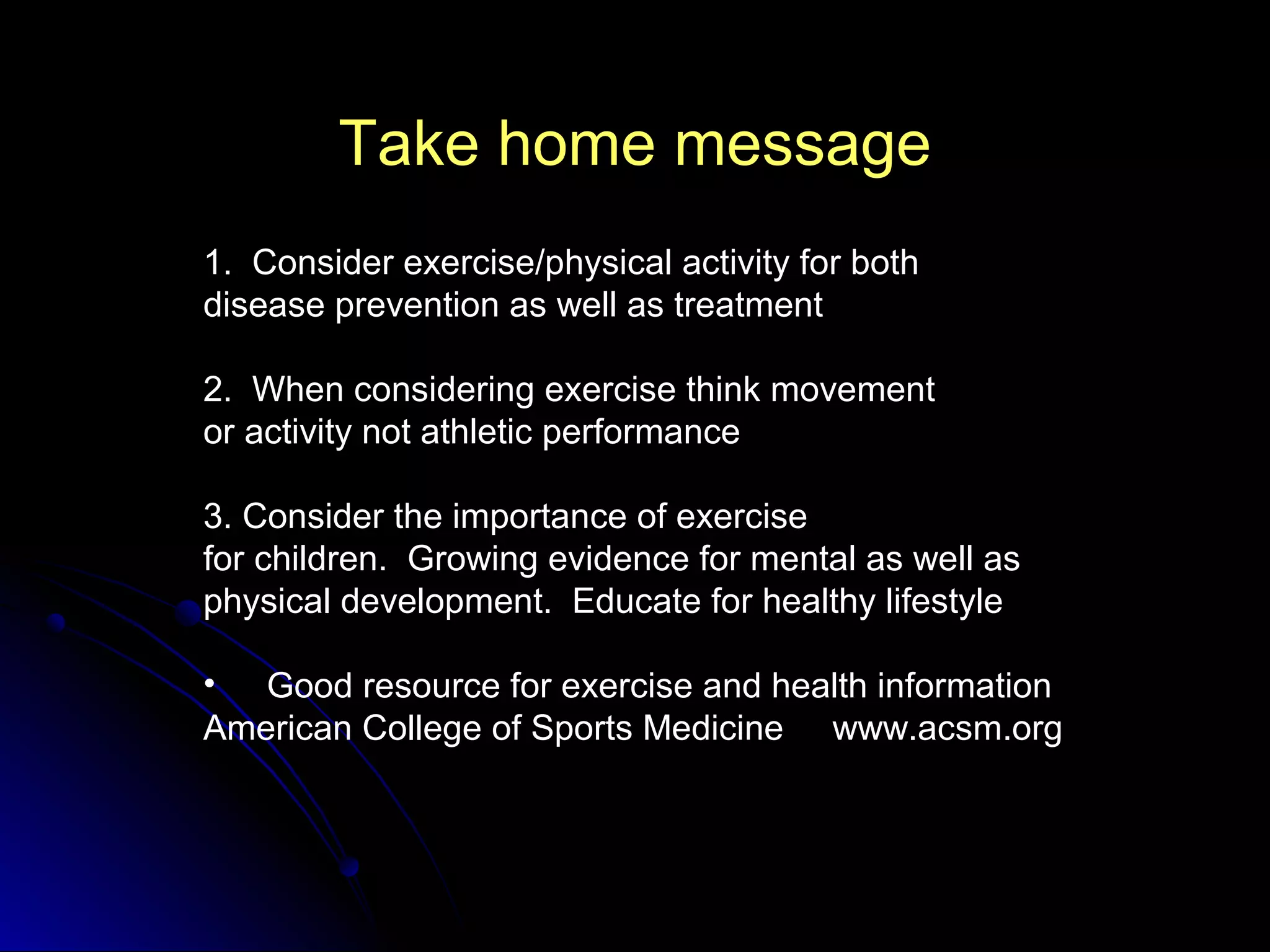 The Importance of Exercise ppt | PPT