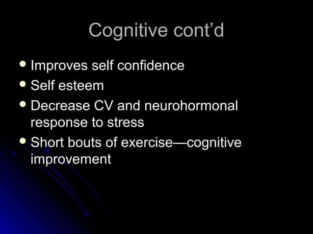 The Importance of Exercise ppt | PPT