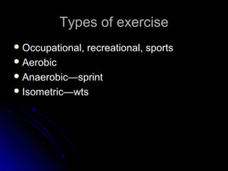 The Importance of Exercise ppt | PPT