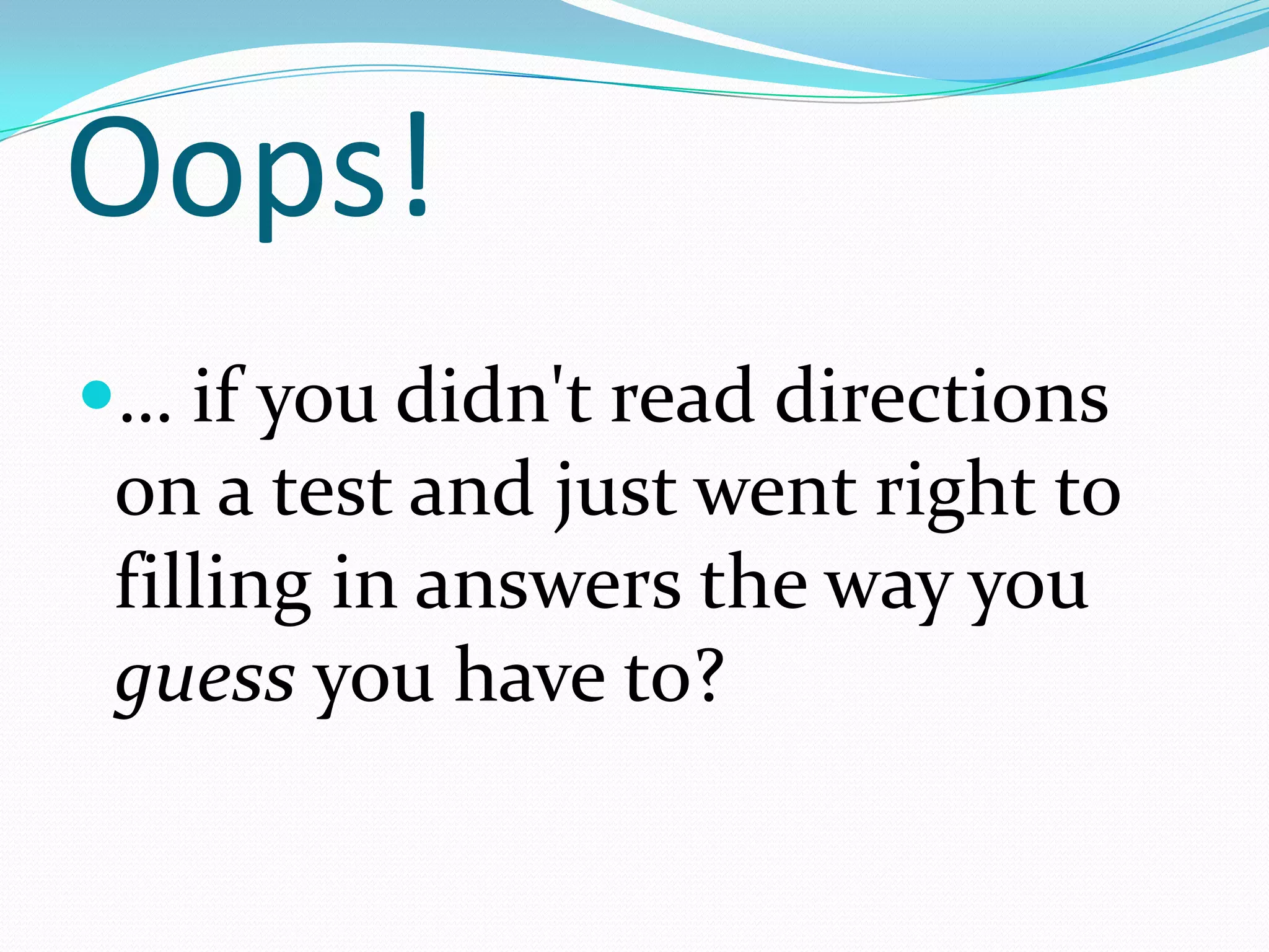 The Importance of Following Directions | PPTX