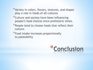 The importance of food appeal and palatability in | PPT