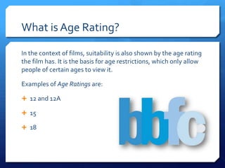 The Importance of Genre and Age Rating | PPT