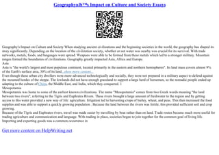 The Importance Of Geography In Education | PDF