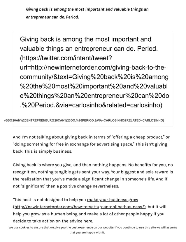 The importance of giving back to the community | PDF