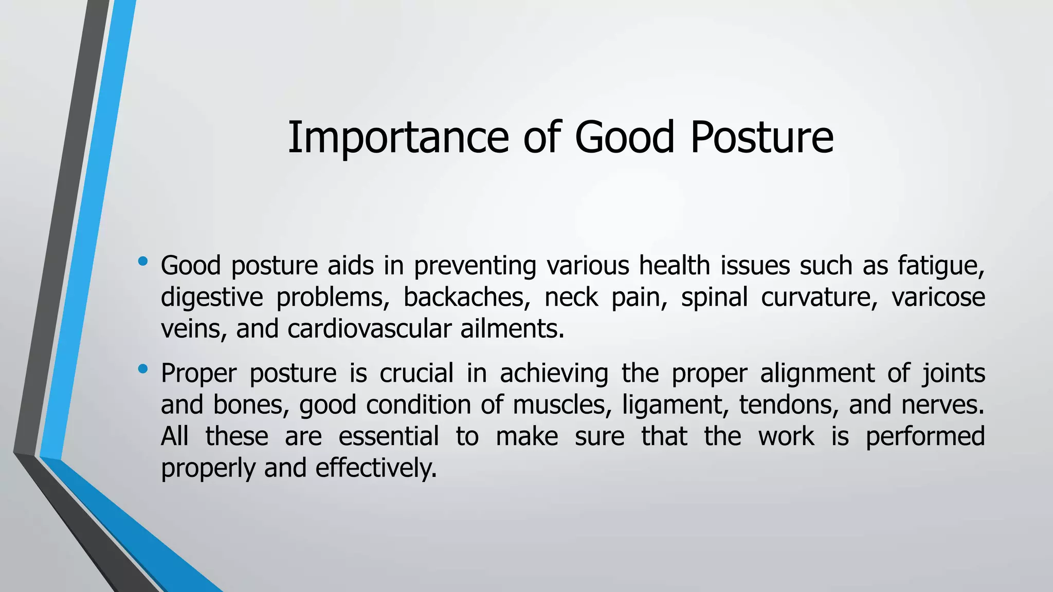 The Importance of Good Posture at Work | PPTX