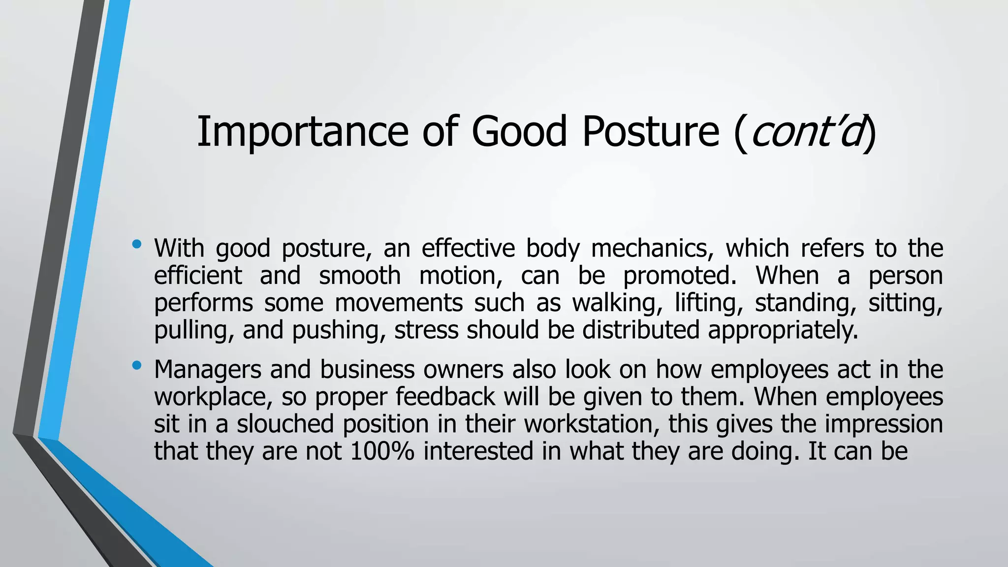 The Importance of Good Posture at Work | PPTX