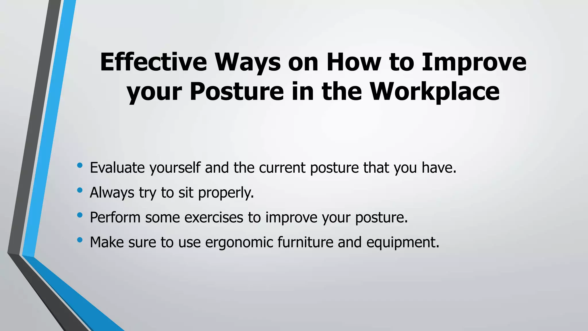 The Importance of Good Posture at Work | PPTX