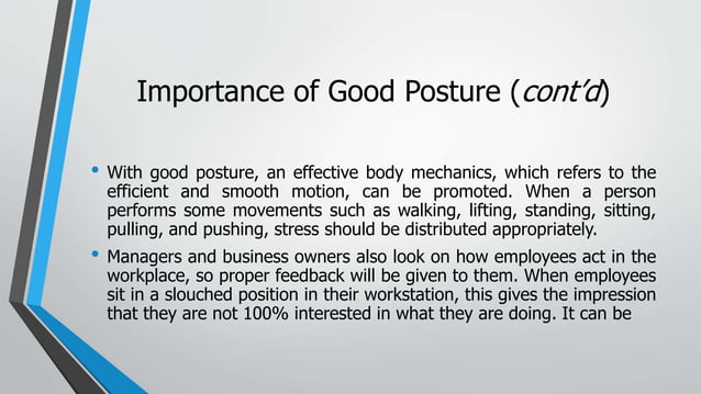 The Importance of Good Posture at Work | PPTX