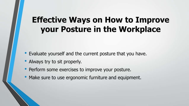 The Importance of Good Posture at Work | PPTX