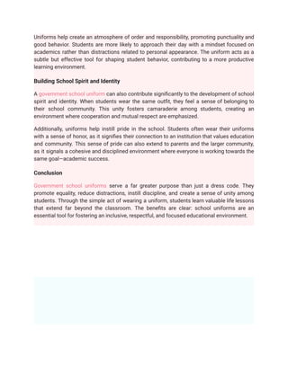 The Importance of Government School Uniforms.pdf