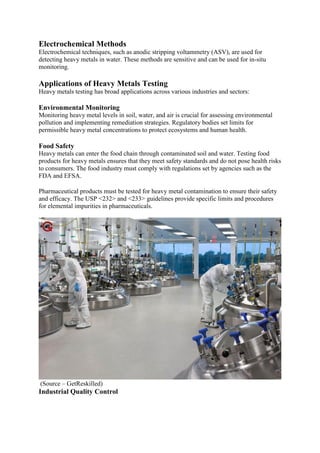 Heavy Metals Testing: Health Risks, Methods, Applications, Challenges ...