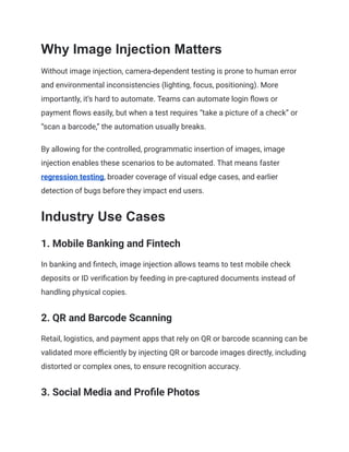The Importance of Image Injection in Mobile App Testing | PDF
