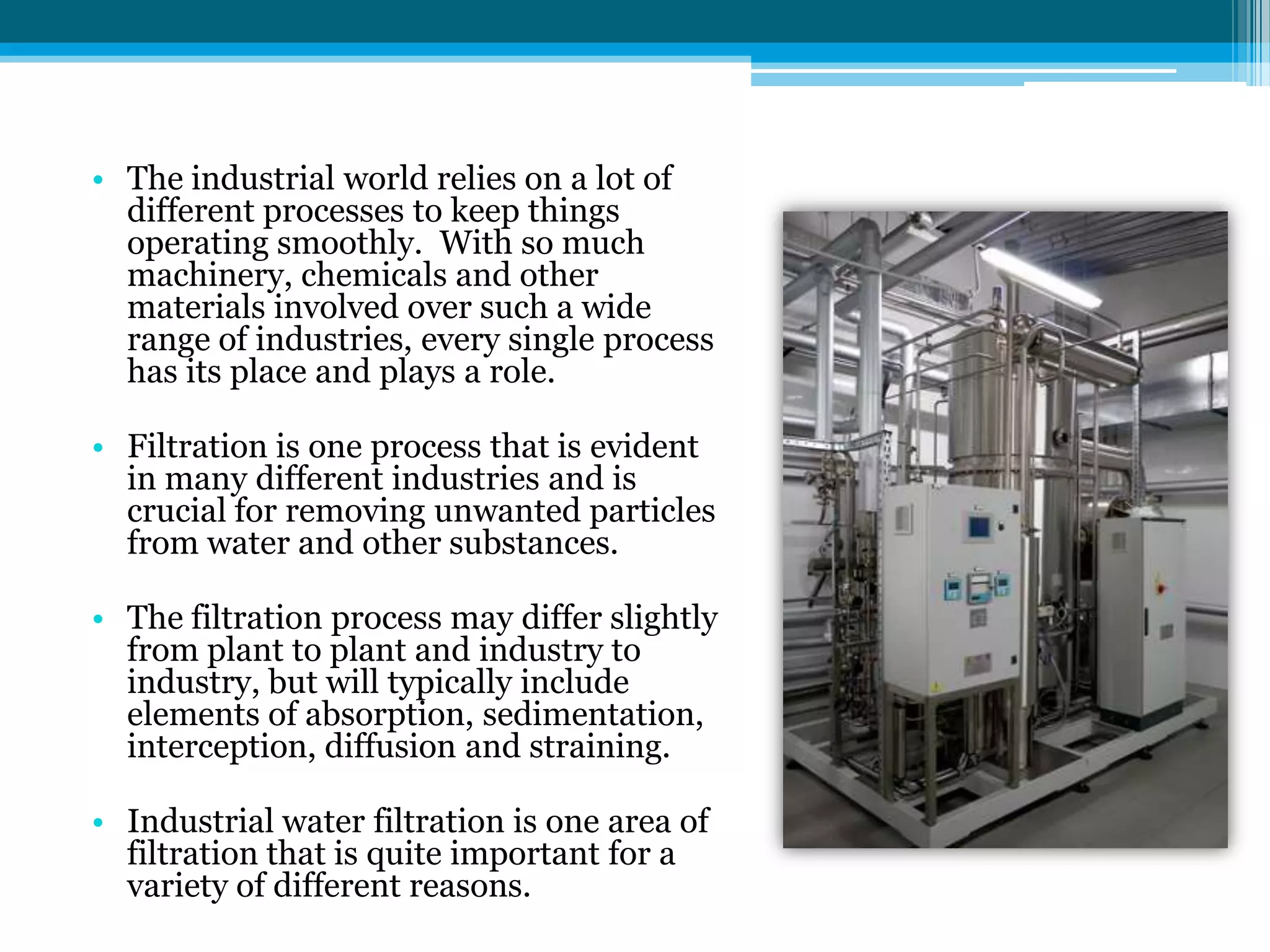 The importance of industrial water filtration | PPTX