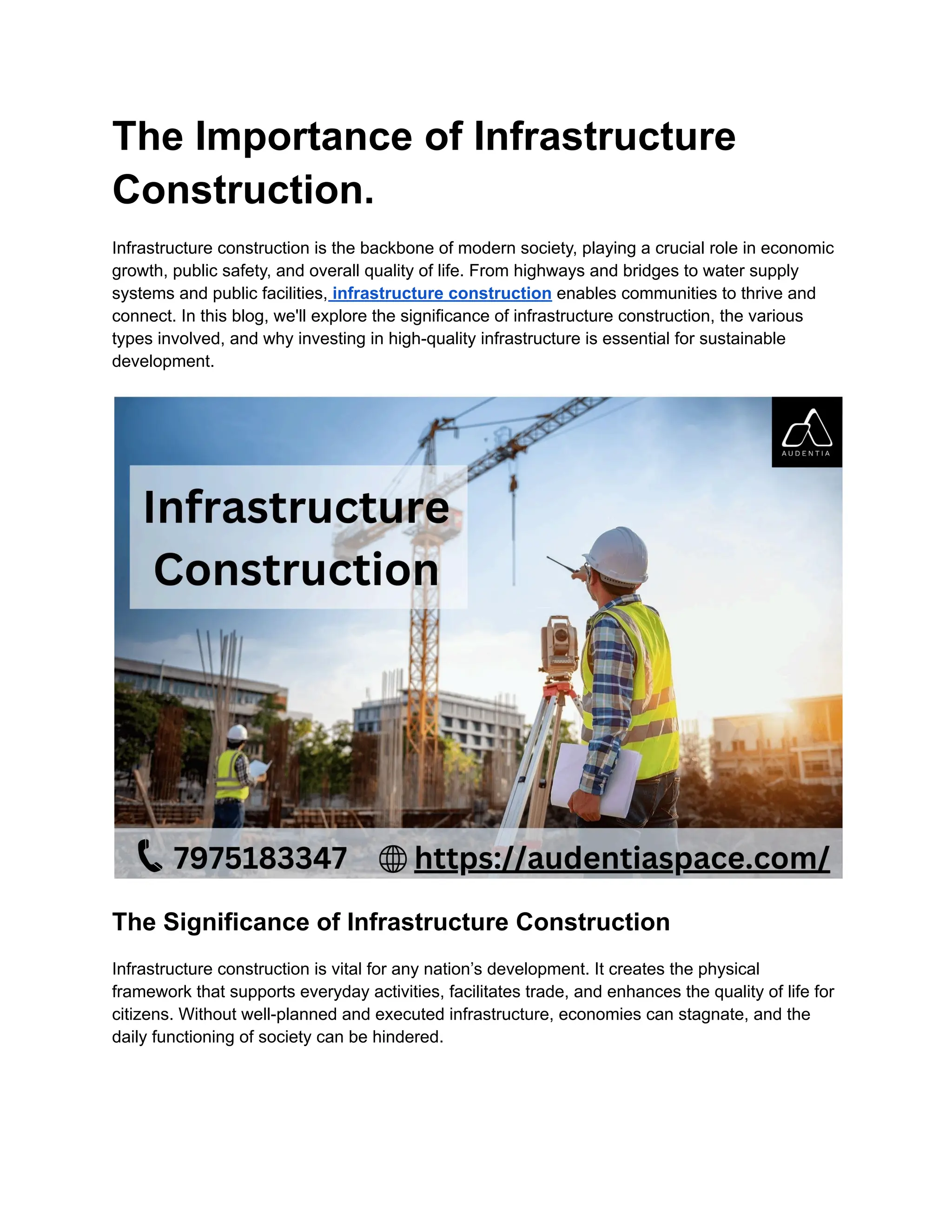 The Importance of Infrastructure Construction.pdf