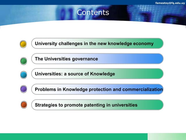 The importance of ip management in universities f amestoy | PPT