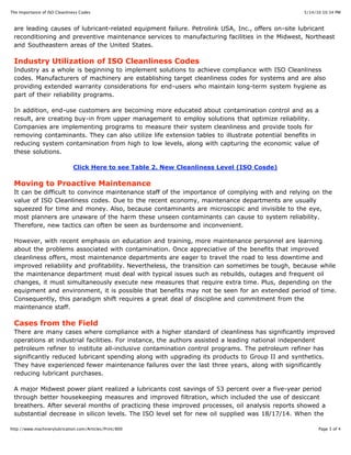 The importance of iso cleanliness codes | PDF